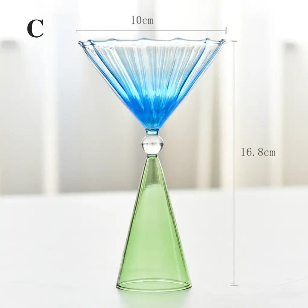 Colorful Ribbed Cocktail Glass | Humboldt House