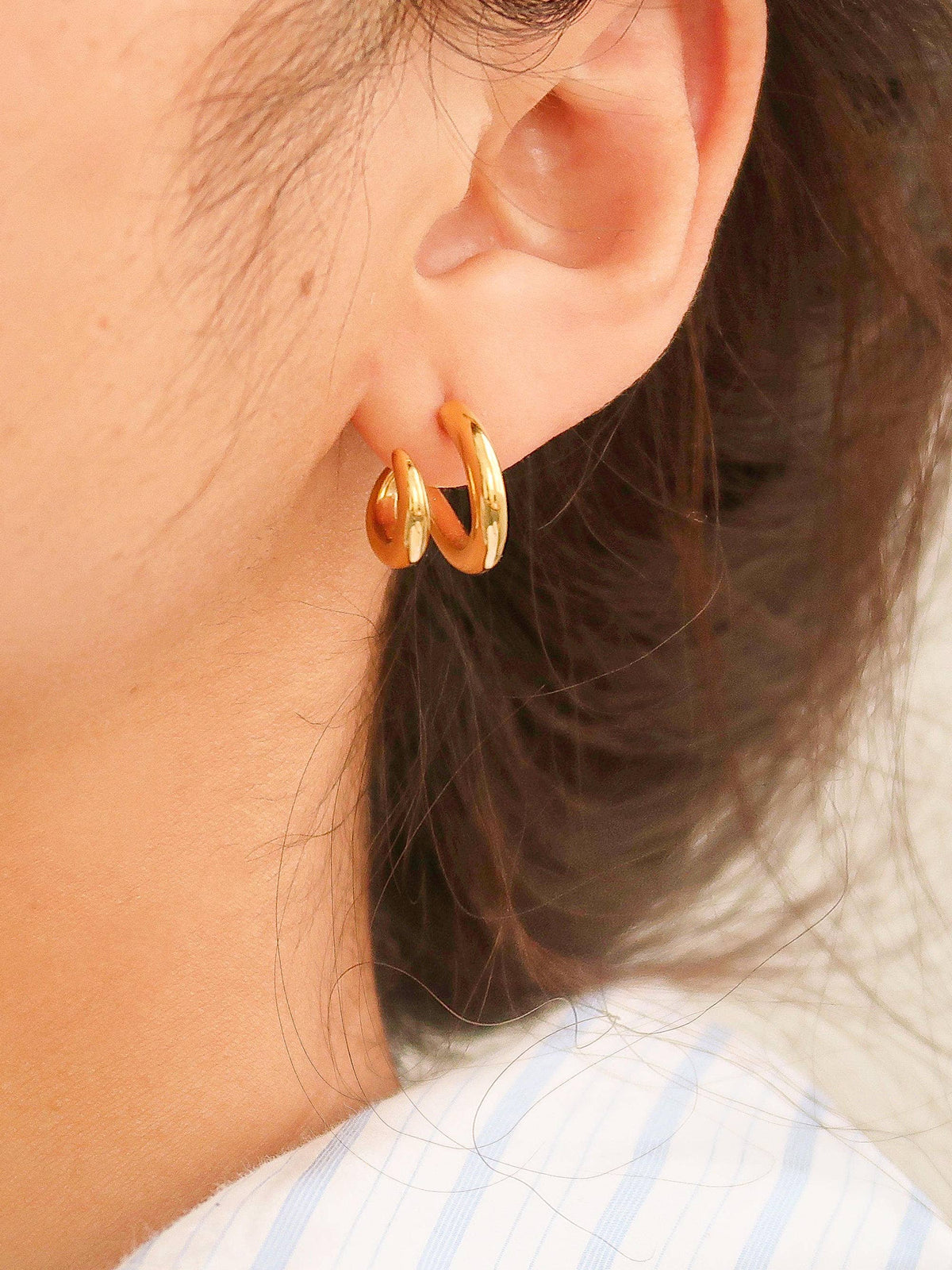 Maddison Double C Hoop Earring | Humboldt House